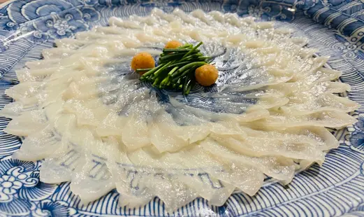 pufferfish sashimi